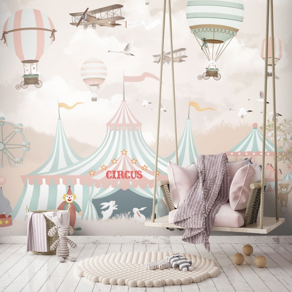 Circus Wall Mural - Etsy