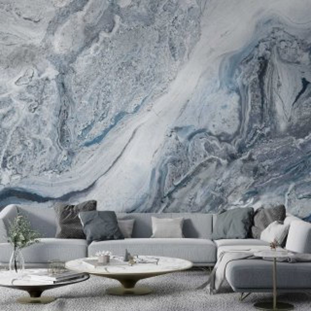 Light Color Marble Design Wallpaper for Home Decor-waterway Effected ...