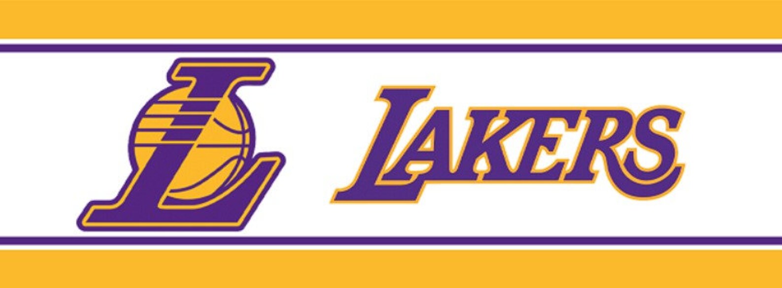 Lakers Border Peel and Stick NBA Wall Decal Lakers Wall - Etsy