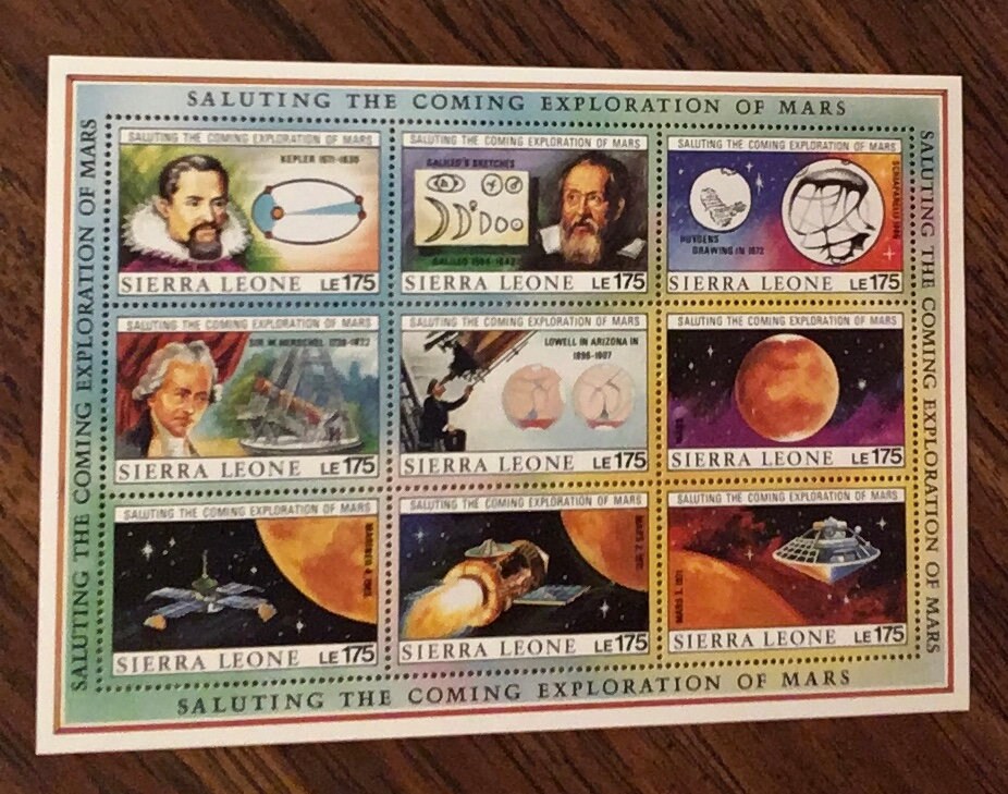 Vintage "saluting the Coming Exploration of Mars" Stamp Collection - Etsy
