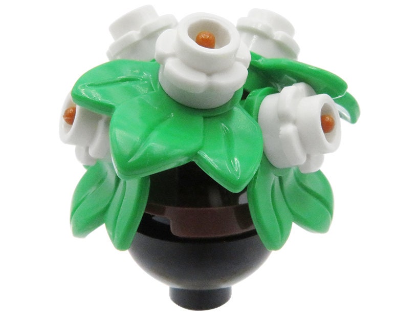 Custom Design LEGO® pot of flowers bunch plants landscape parts ...
