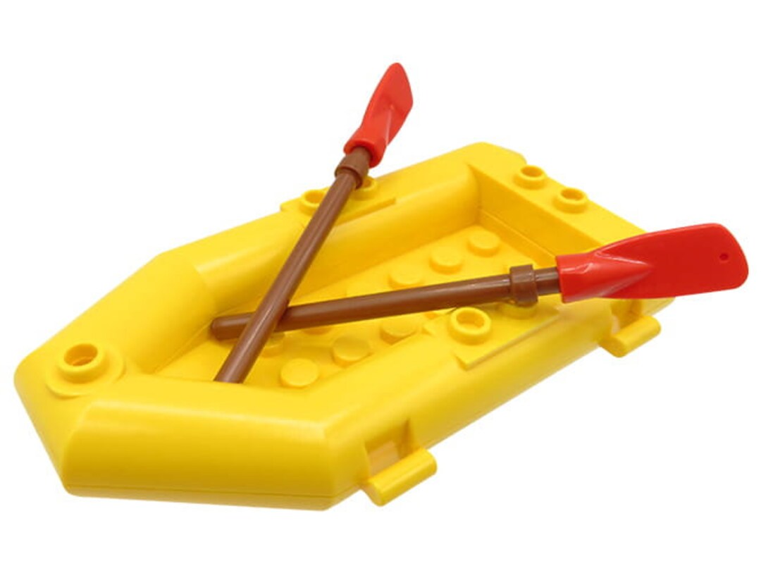 Boat / Rubber Raft With Paddles Yellow Made of LEGO Bricks - Etsy