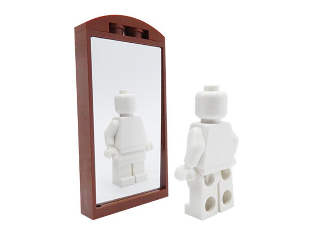Minifigure Furniture: Mirror in Brown Frame Model Made of - Etsy