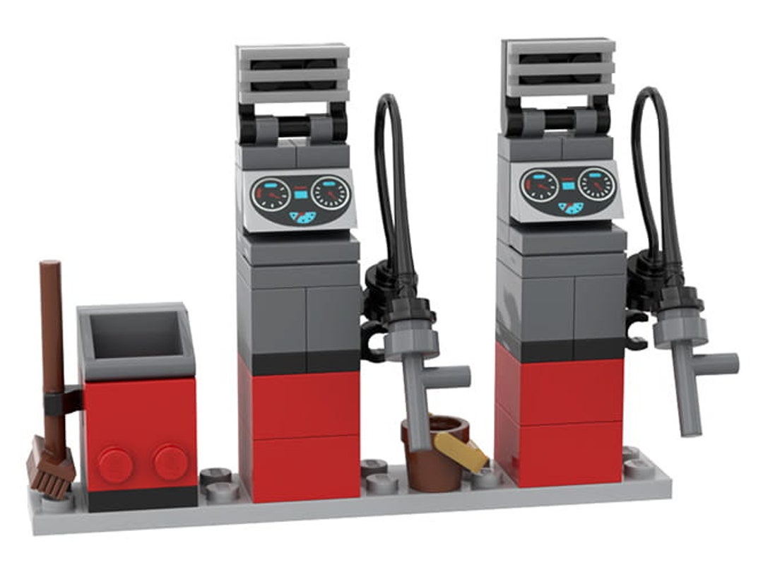 Minifigure Petrol Station / Gas Station Custom Set Made of LEGO Bricks ...