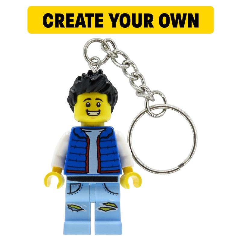 Custom Legos Minifigure Keychain - Etsy