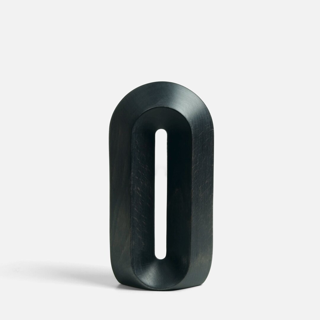 Black Wood Sculpture Abstract Art Decorative Wood Object Inspiring Gift ...