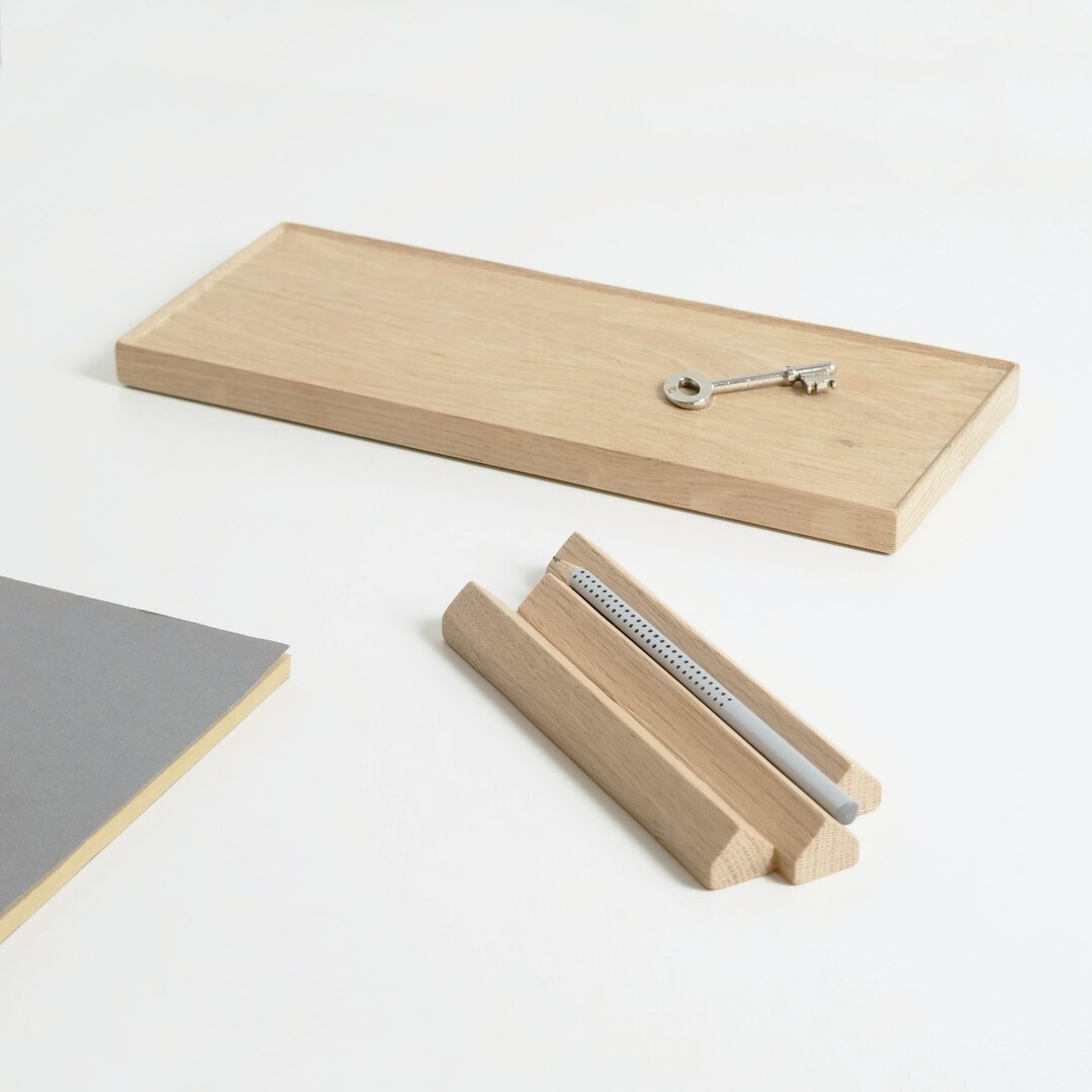Desk Organization Set Valet Tray Pen Tray Minimalist - Etsy