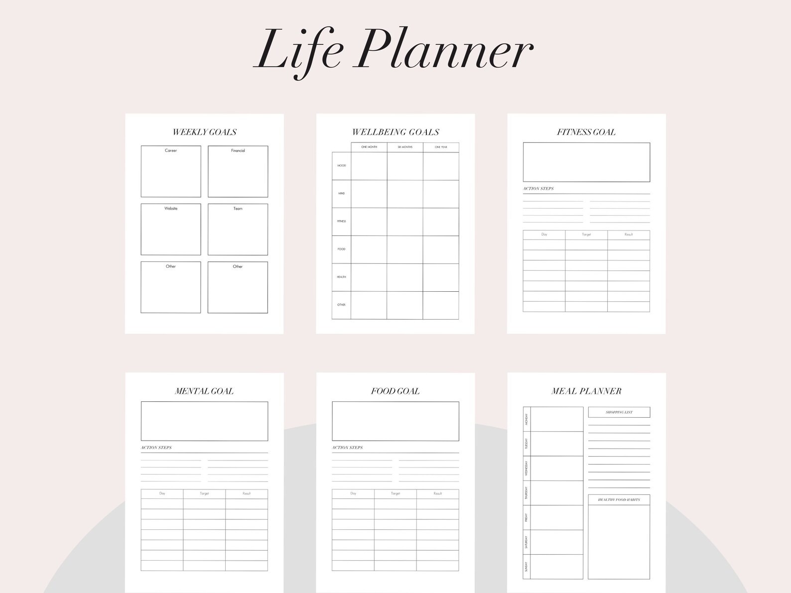 Life Planner Printable | Lifestyle Planner, Life Organiser, Schedule ...