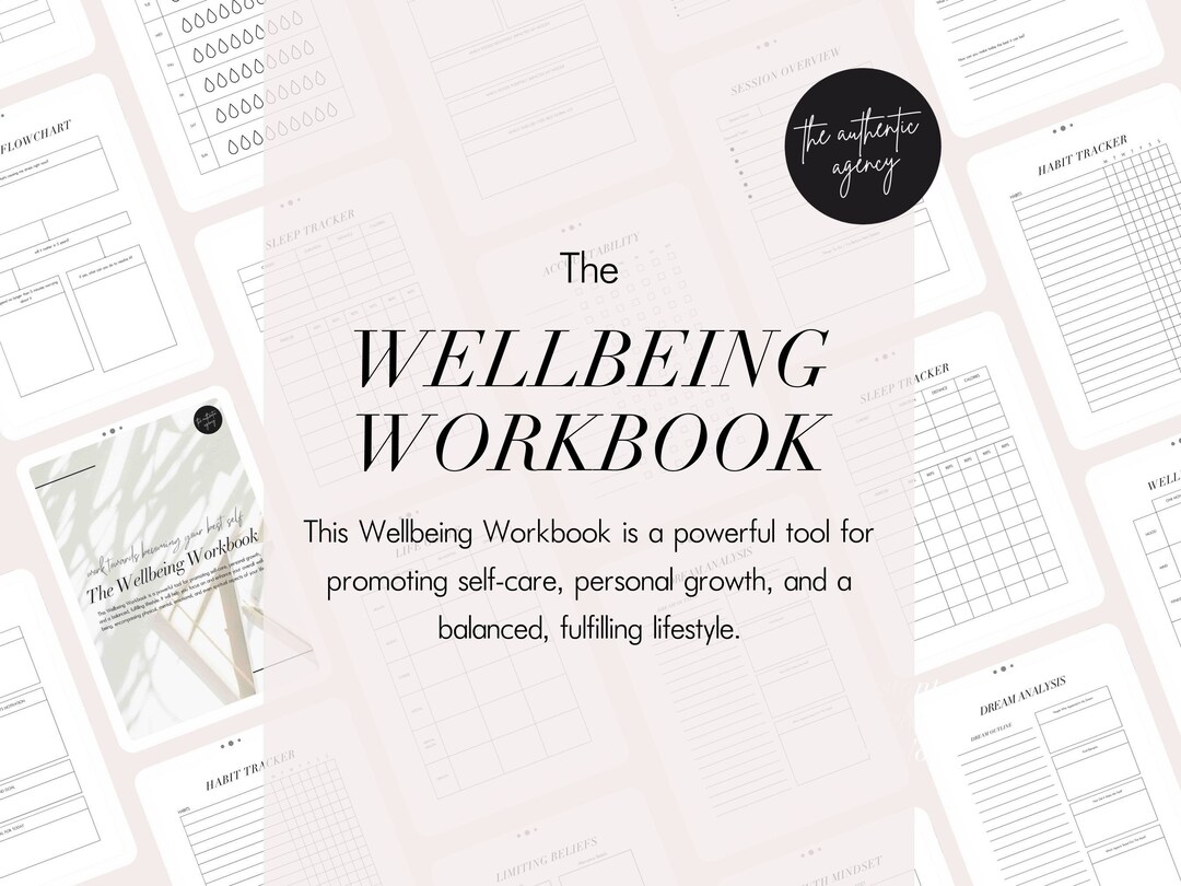 Wellbeing Workbook | Wellbeing Planner, Motivational Planner, Mental ...