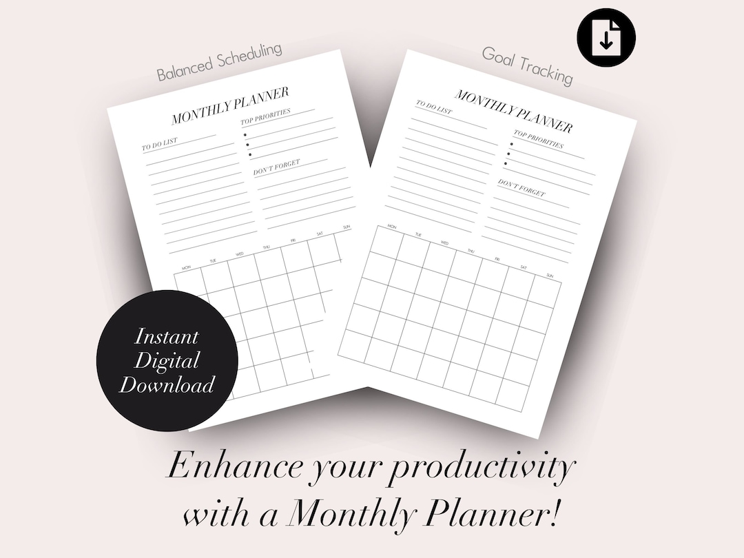 Monthly Planner Printable | Small Business Planner, Business Organiser ...