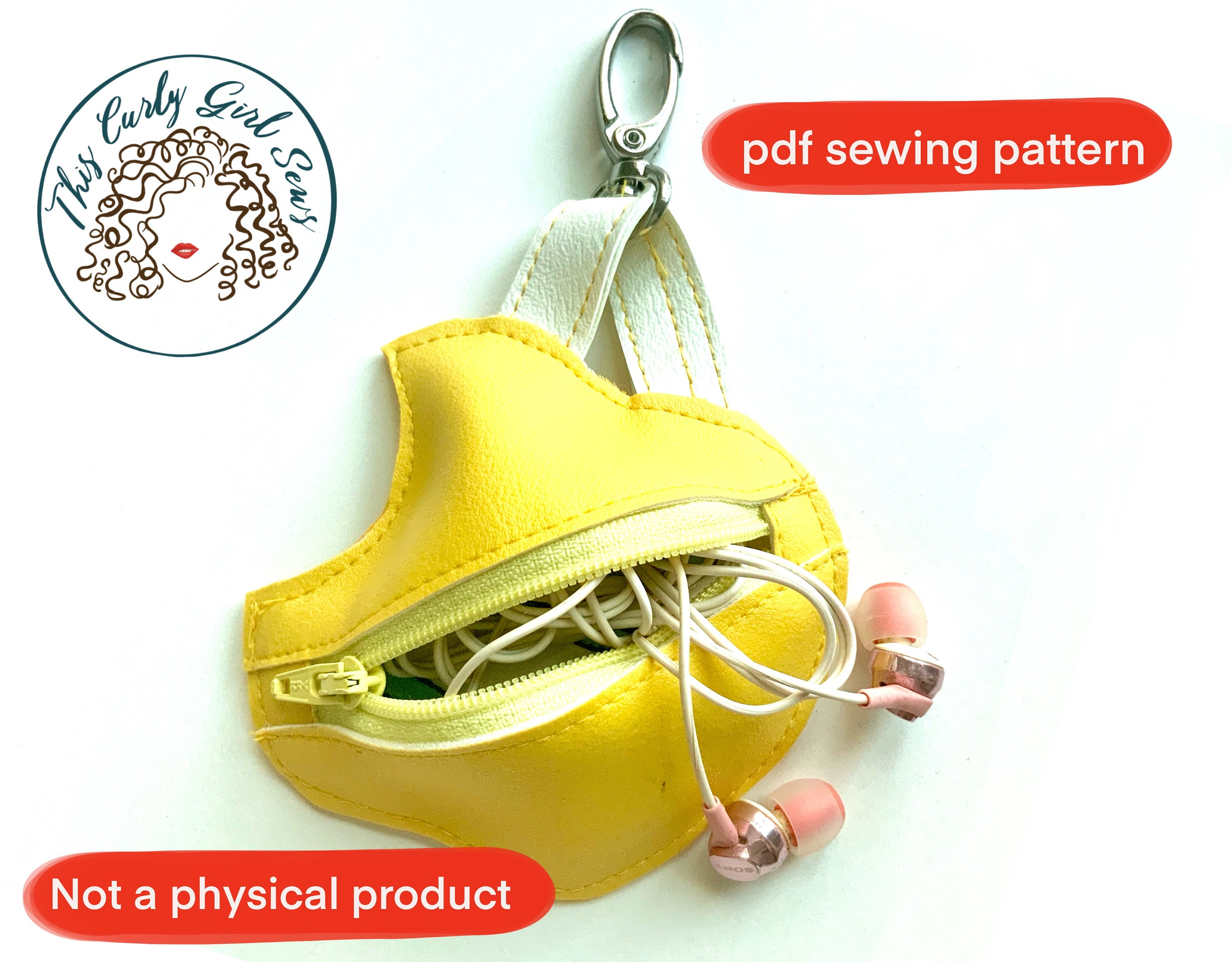 Earbud Pouch / Coin Purse Pdf Sewing Pattern L Downloadable / Printable ...