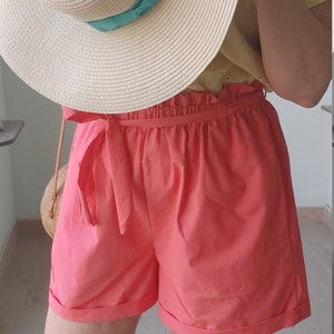 Beginners Paper Bag Style Shorts Pdf Sewing Pattern L Downloadable ...