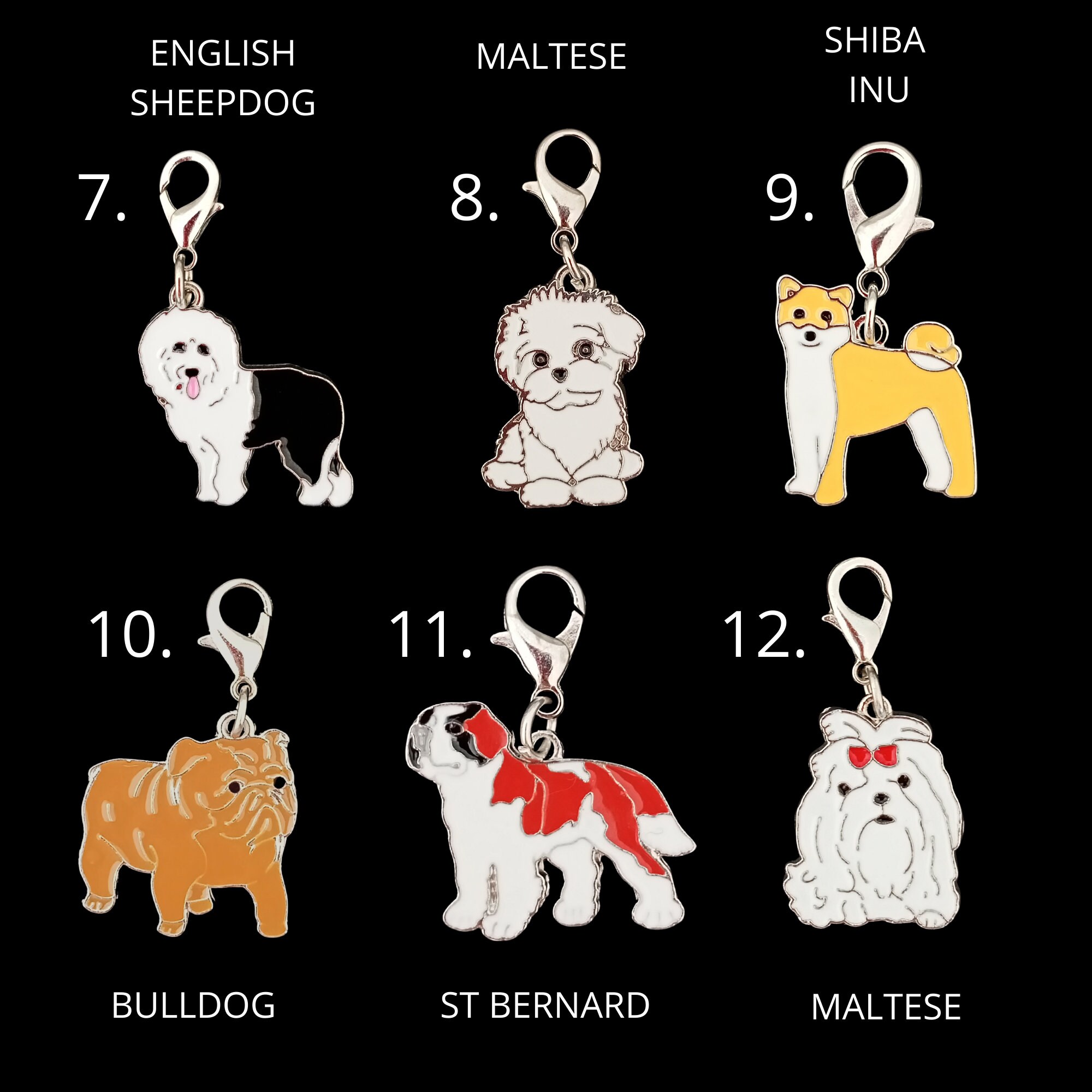 Dog Charm, Dog Collar Charm, Dog Necklace, Animal Lover Charm, Dog ...