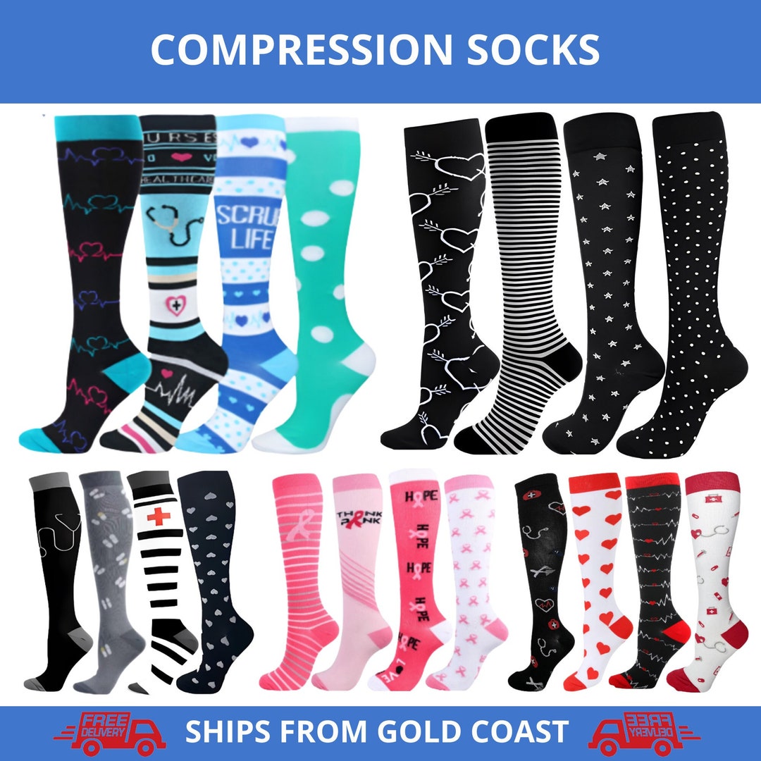 Compression Sock Packs Woman Men Nurse Medical Nursing Sport Running ...