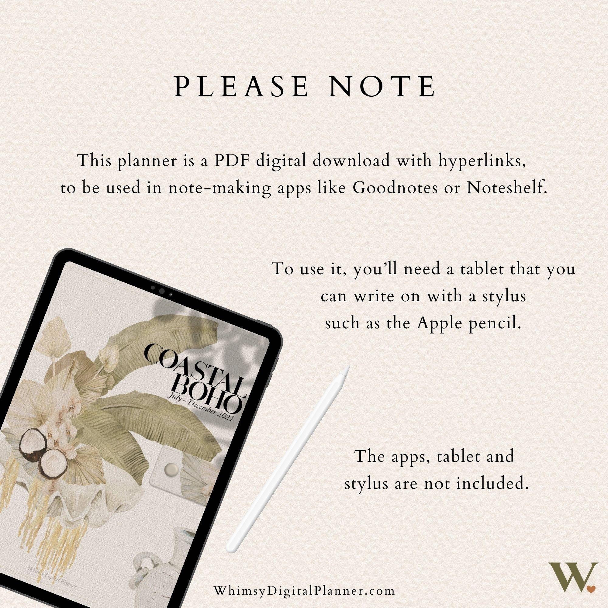 Coastal Boho Digital Planner | Mid Year 2021 Planner | Goodnotes ...