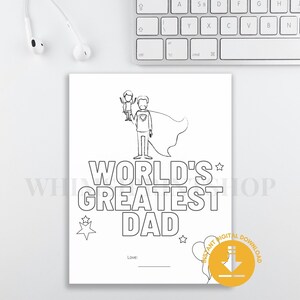 Father's Day Printable | Fun Card From Kids | Coloring Pages Mad Libs ...
