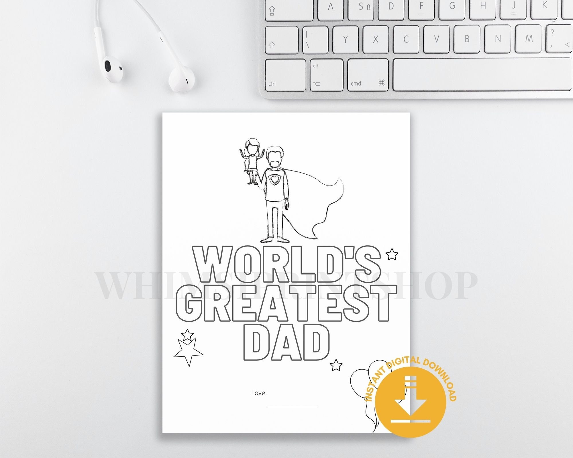 Father's Day Printable | Fun Card From Kids | Coloring Pages Mad Libs ...