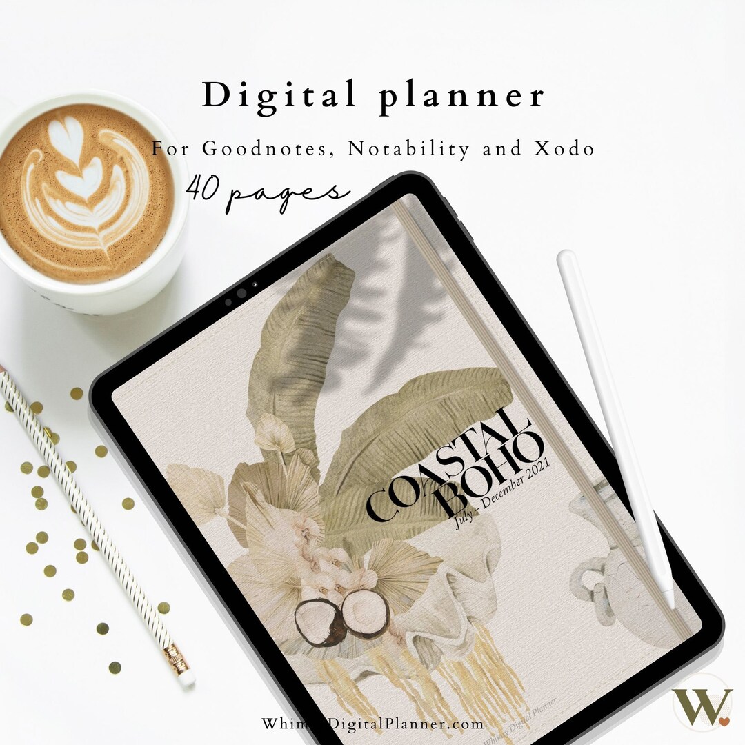 Coastal Boho Digital Planner | Mid Year 2021 Planner | Goodnotes ...
