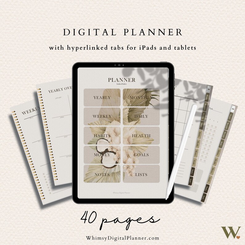 Coastal Boho Digital Planner | Mid Year 2021 Planner | Goodnotes ...