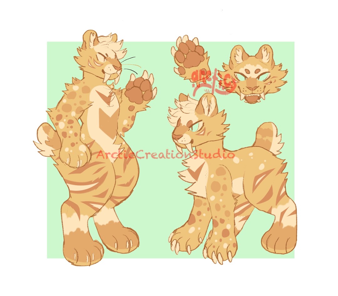 Furry Adopt Digital Download Furry Anthro Reference Adoptable Furry ...