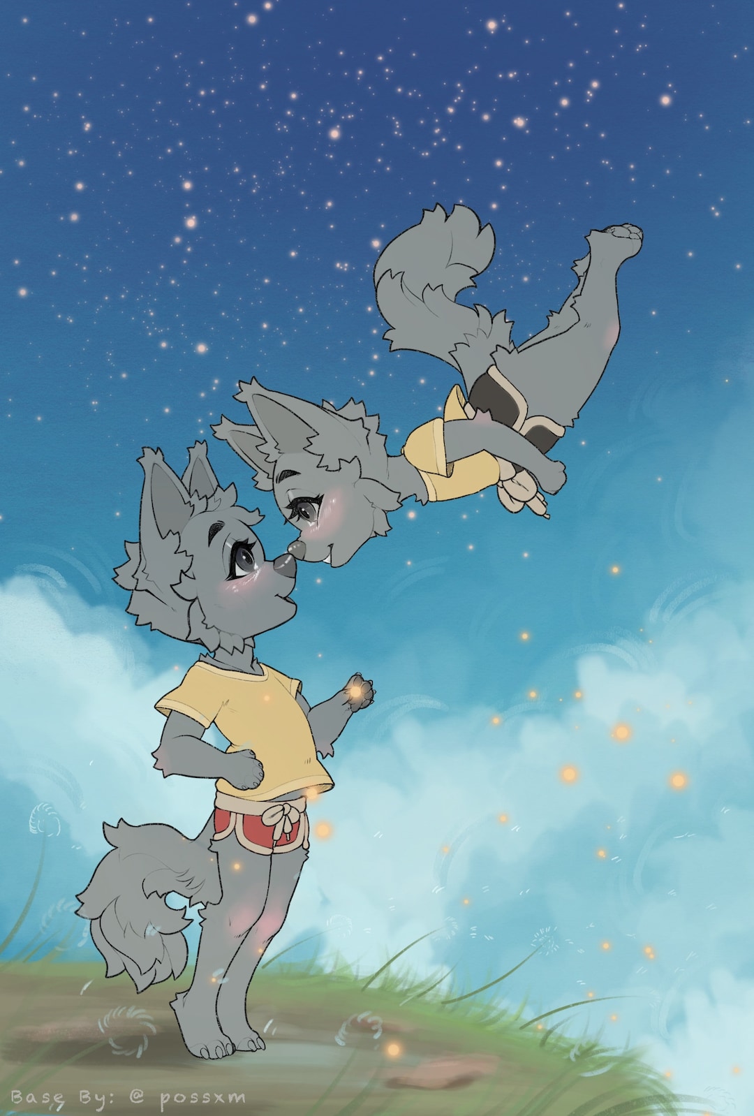 Couples Furry Fursona YCH Your Character Here Digital Art Furry Adopt ...