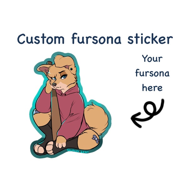 Furry Sticker - Etsy