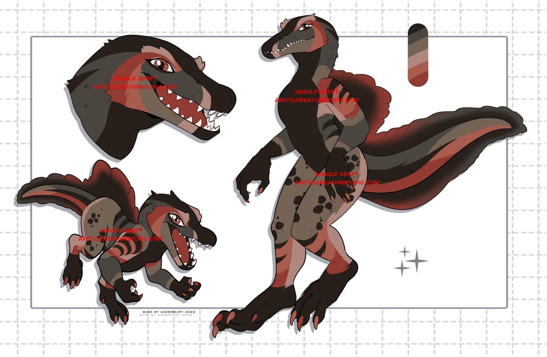 Furry Digital Download Anthro Male Spinosaurus Dinosaur Reference Furry ...
