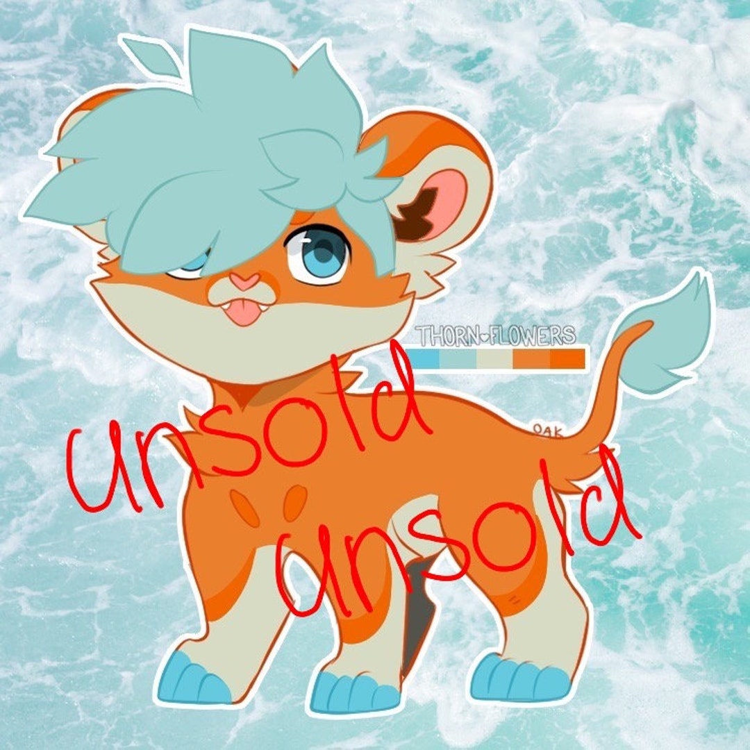 Furry Fursona Adopt 3 Art Pieces Character for Sale Lion Adoptable ...
