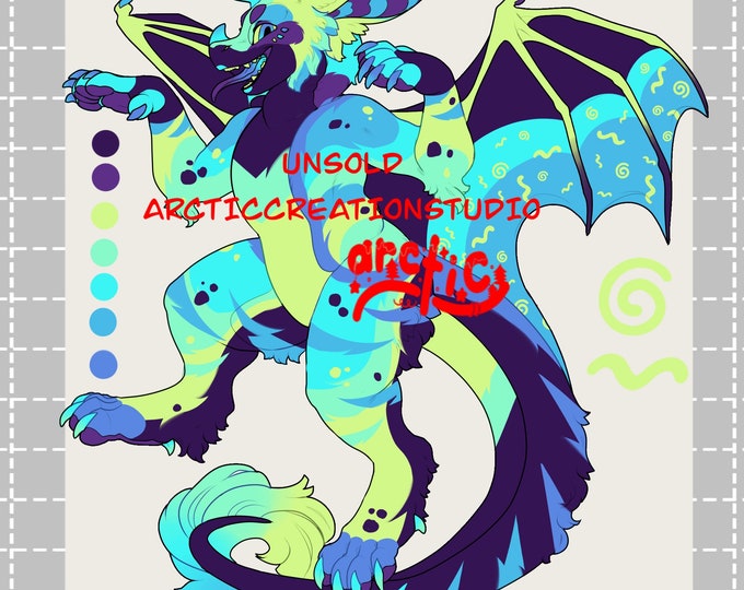 Furry Digital Download Anthro Dragon Reference Furry Adopts Fursona ...