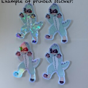 Furry Fursona Custom Sticker Set of 4 Halloween Zombie Vampire Ghost ...