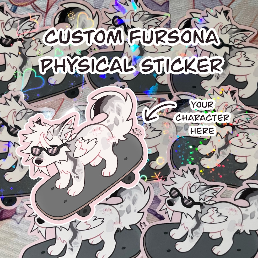 Furry Fursona Custom Sticker Fursona Cool Dog With Sunglasses Meme Cute ...