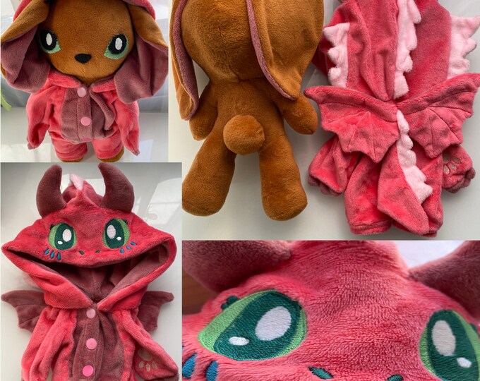 Fursona Furry Bunny Plushie Removable Dragon Wanzie Adopt Furry ...