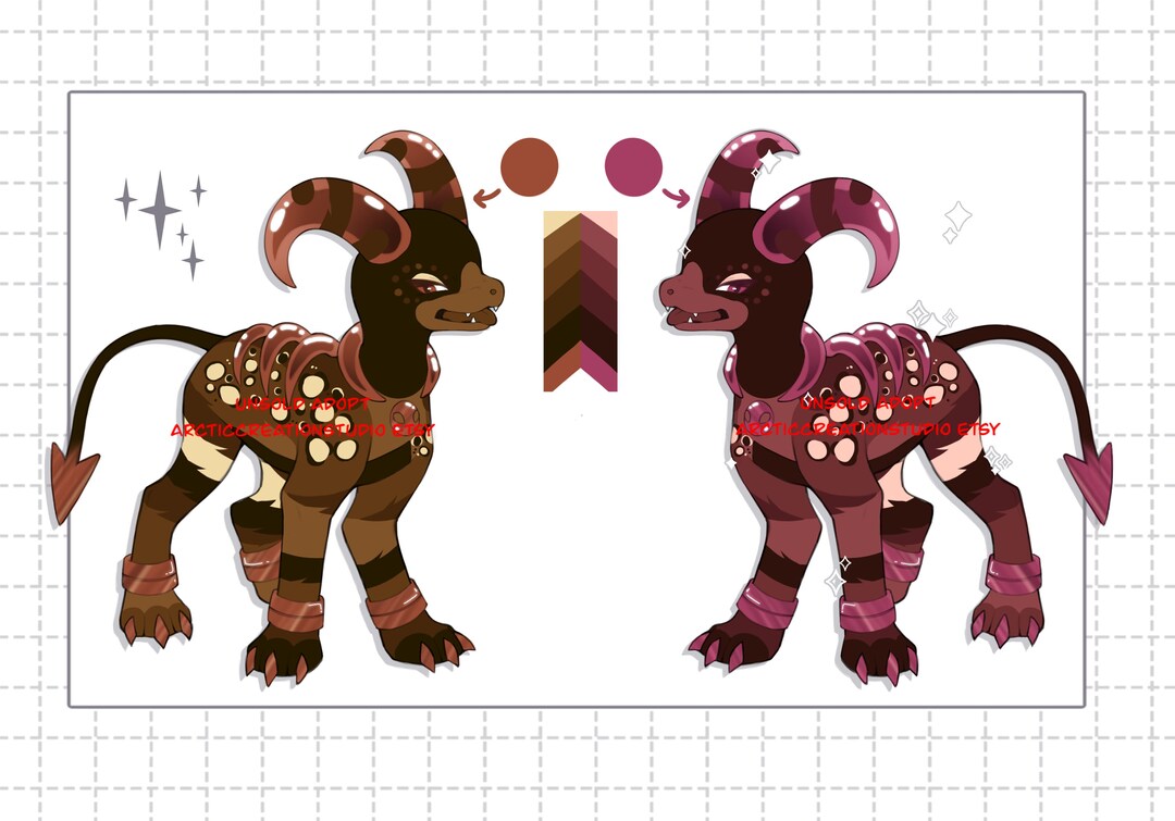 Furry Adopt Digital Download Pokemon Houndoom Reference Adoptable Furry ...