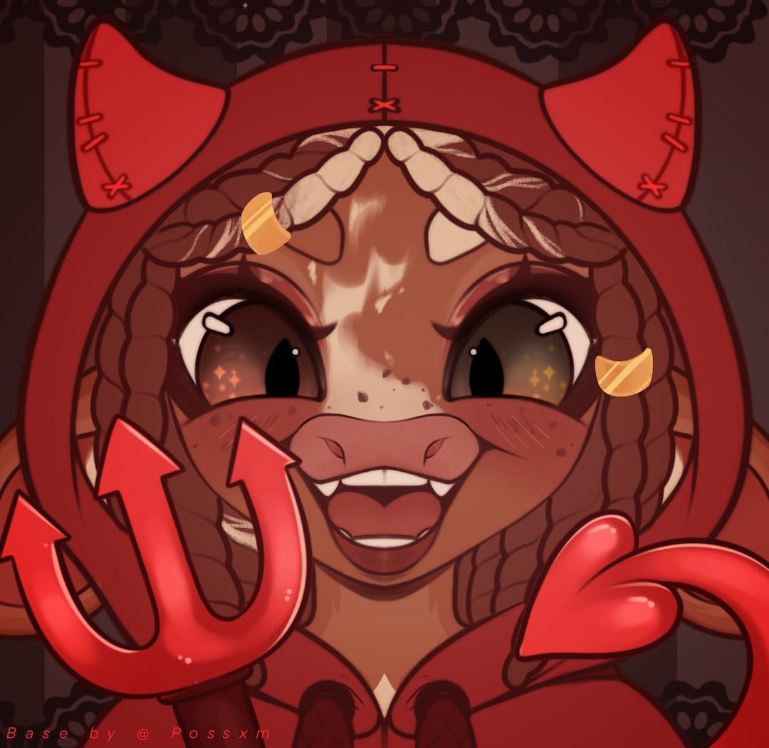 Fall Halloween Devil Costume Furry Fursona YCH Your Character Here ...