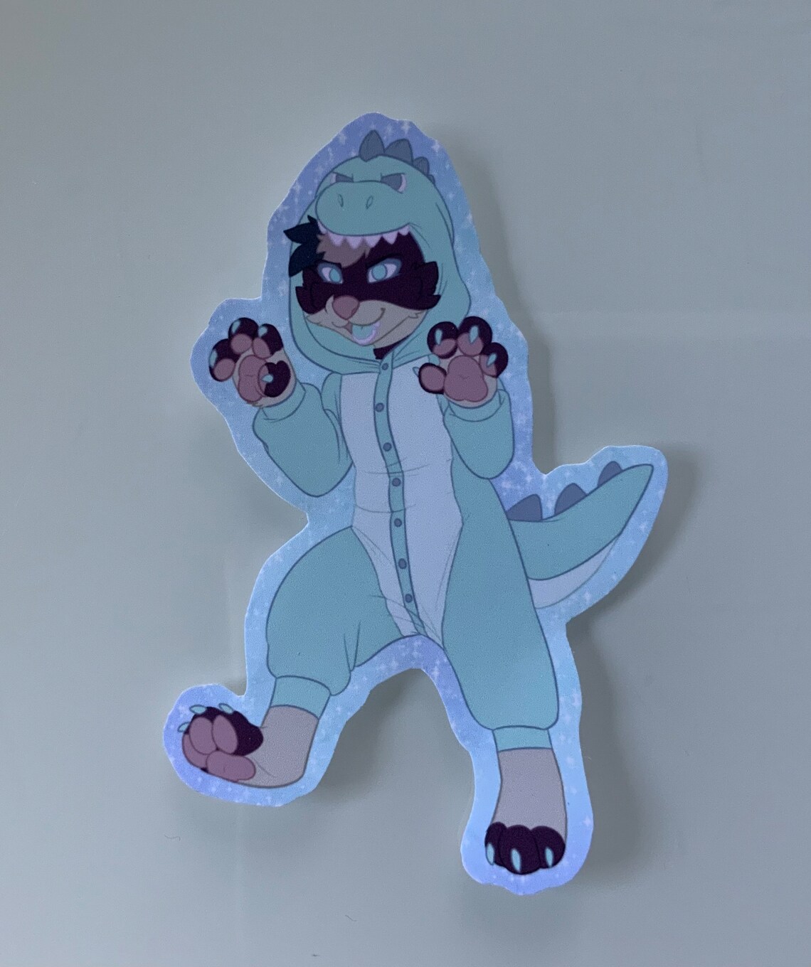 Furry Fursona Custom Sticker Fursona Dinosaur Wanzie Pyjama - Etsy