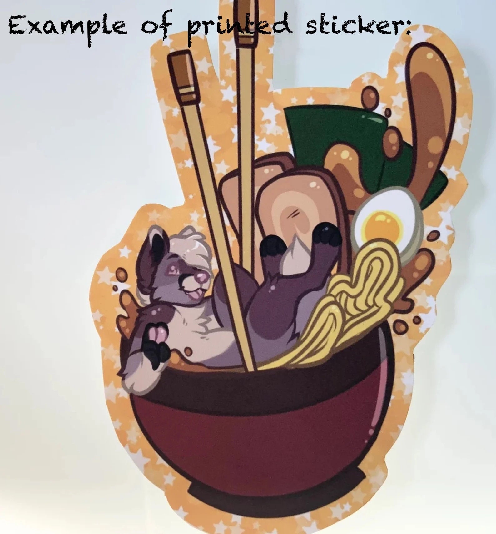 Furry Fursona Custom Sticker Fursona I Am Smol Cute Kawaii - Etsy