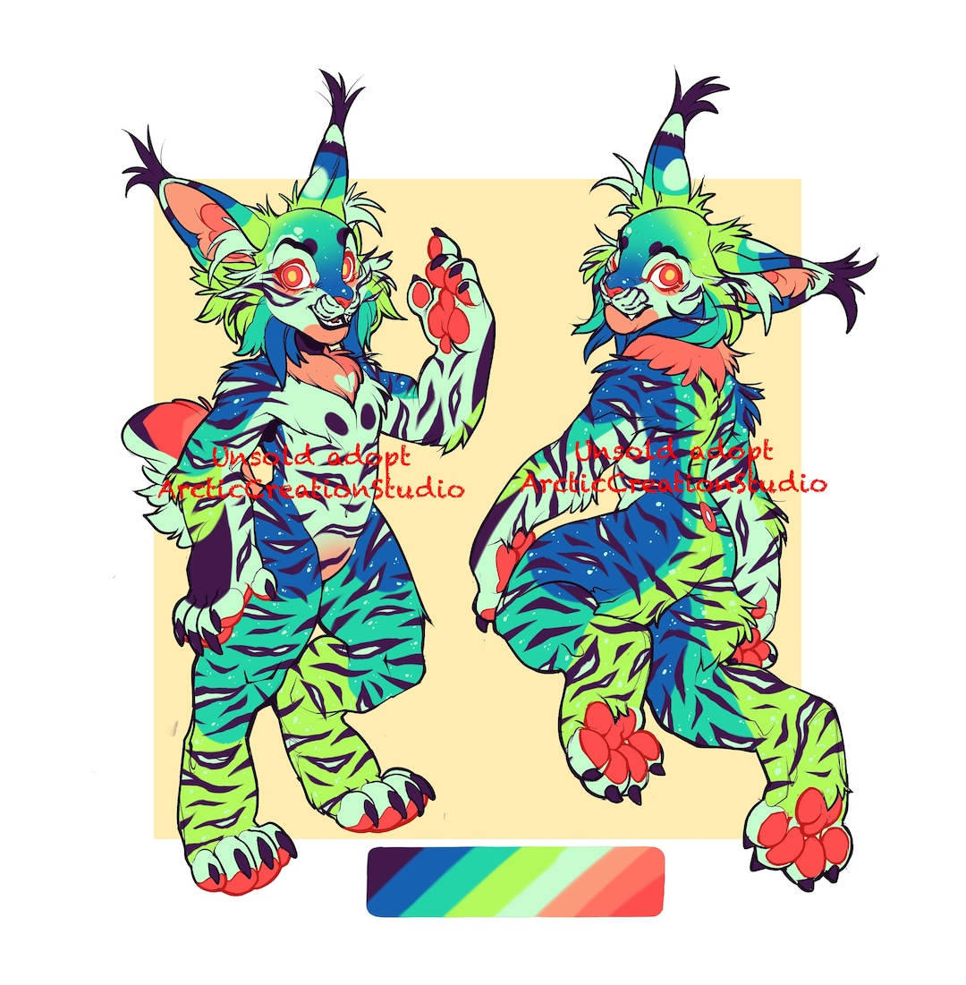 Furry Adopt Digital Download High Quality Tropical Anthro Blue Furry ...