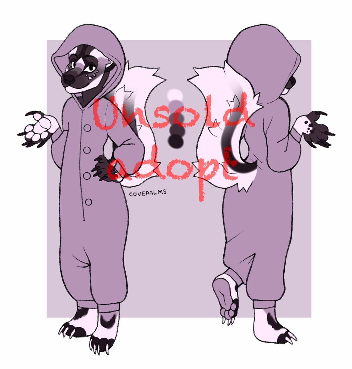 Digital Furry Adopt Download Skunk Canine Furry Adopts Fursona | Etsy