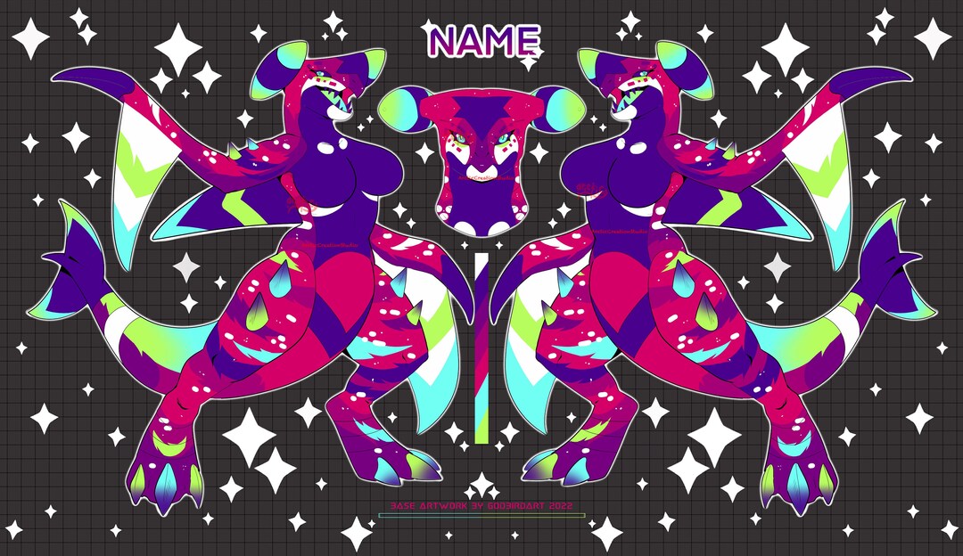 Furry Adopt Digital Download Garchomp Pokemon Reference Adoptable Furry ...