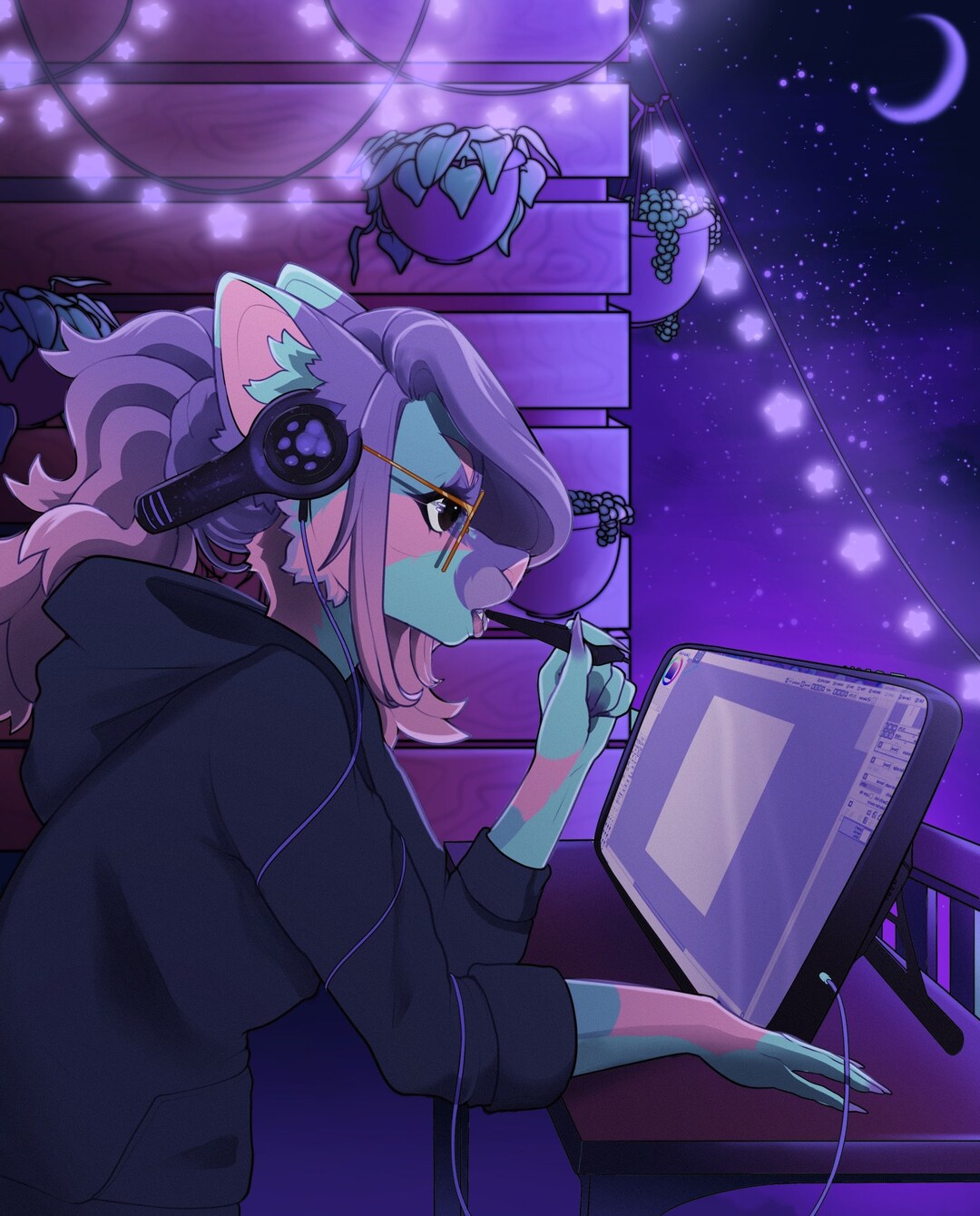 Dibujo artístico de baja fidelidad furry fursona YCH tu personaje aquí ...