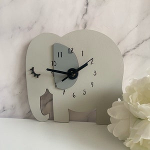 Elephant Clock/ Nursery Decor/ Bedroom Decor/ Safari/ Jungle/ Childs ...