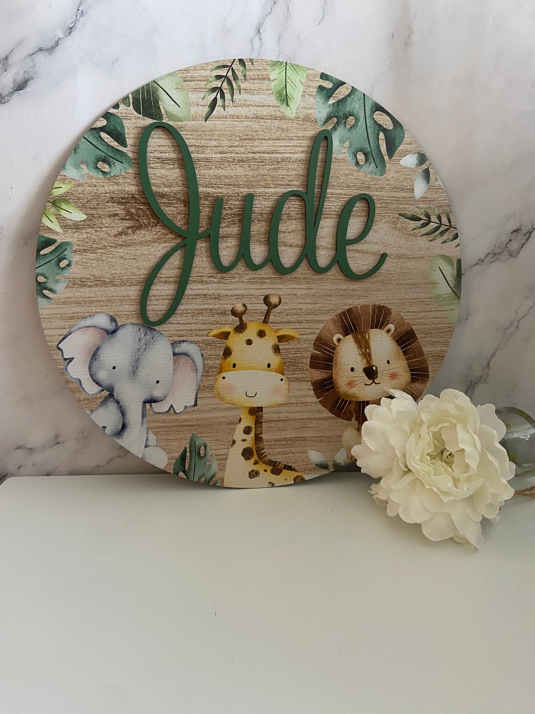 Safari Name Plaque/ Jungle Themed Decor/ Bedroom Sign/ - Etsy