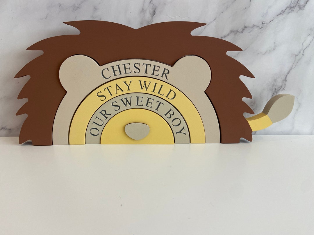 Freestanding Lion Stacking Rainbow/ Stacking Rainbow / Nursery - Etsy