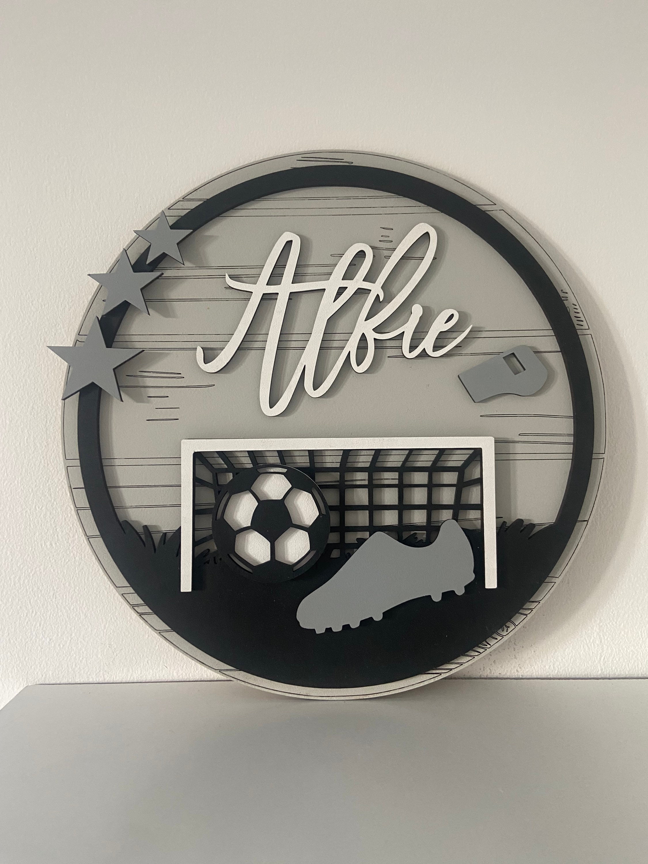 Personalised Football Door Sign/ Plaque/ Bedroom Decor/ Home - Etsy UK