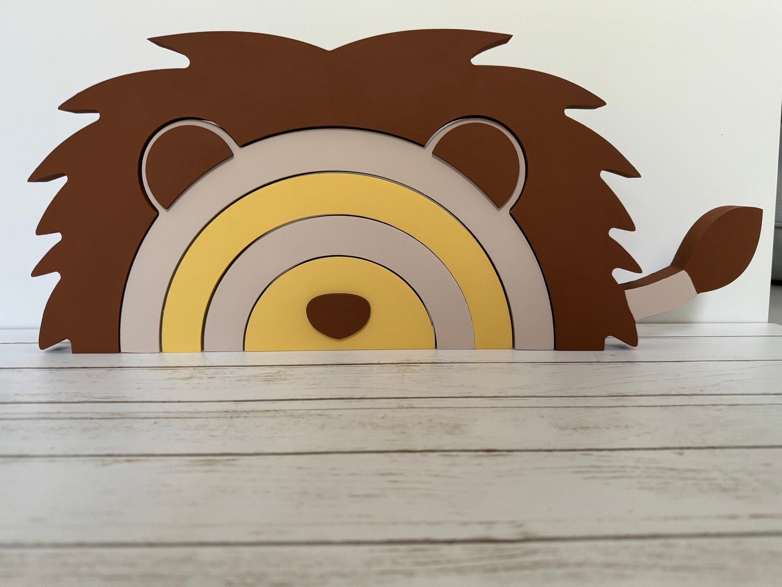 Freestanding Lion Stacking Rainbow/ Stacking Rainbow / Nursery Decor ...