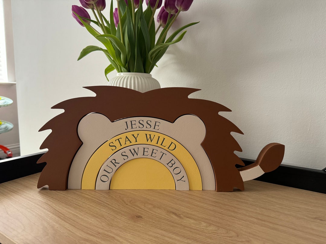 Freestanding Lion Stacking Rainbow/ Stacking Rainbow / Nursery Decor ...