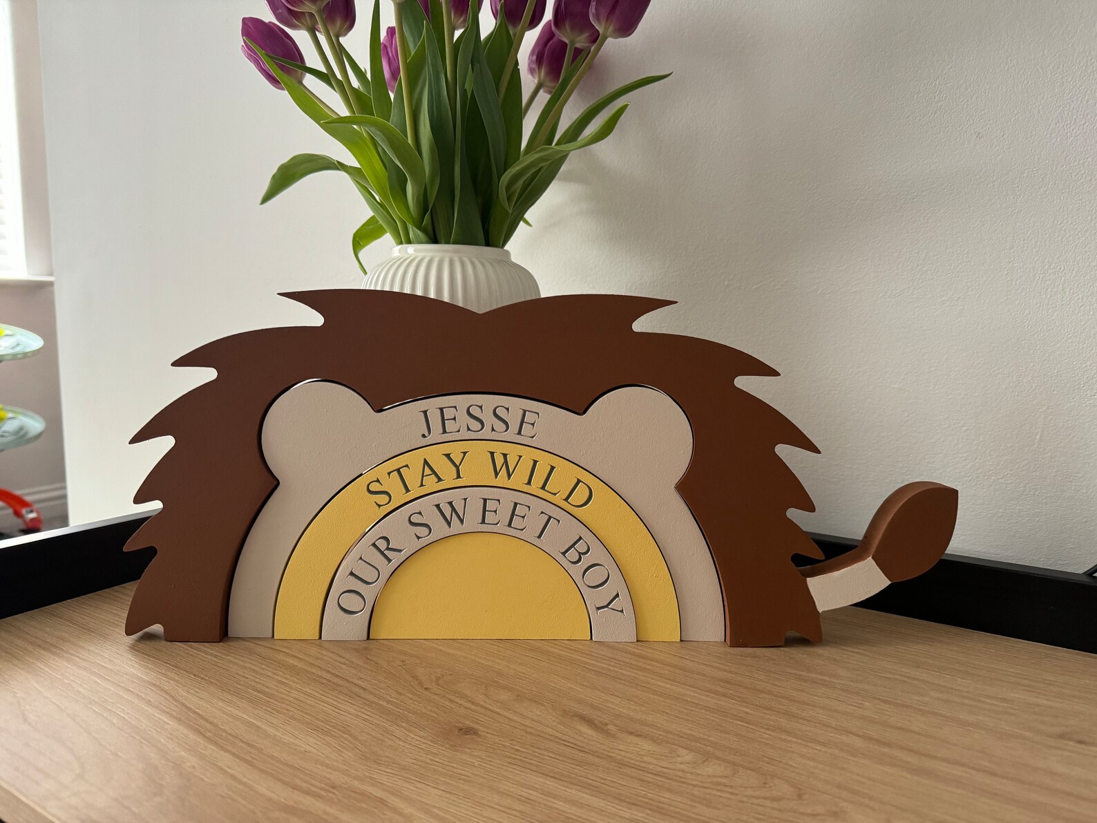 Freestanding Lion Stacking Rainbow/ Stacking Rainbow / Nursery Decor ...