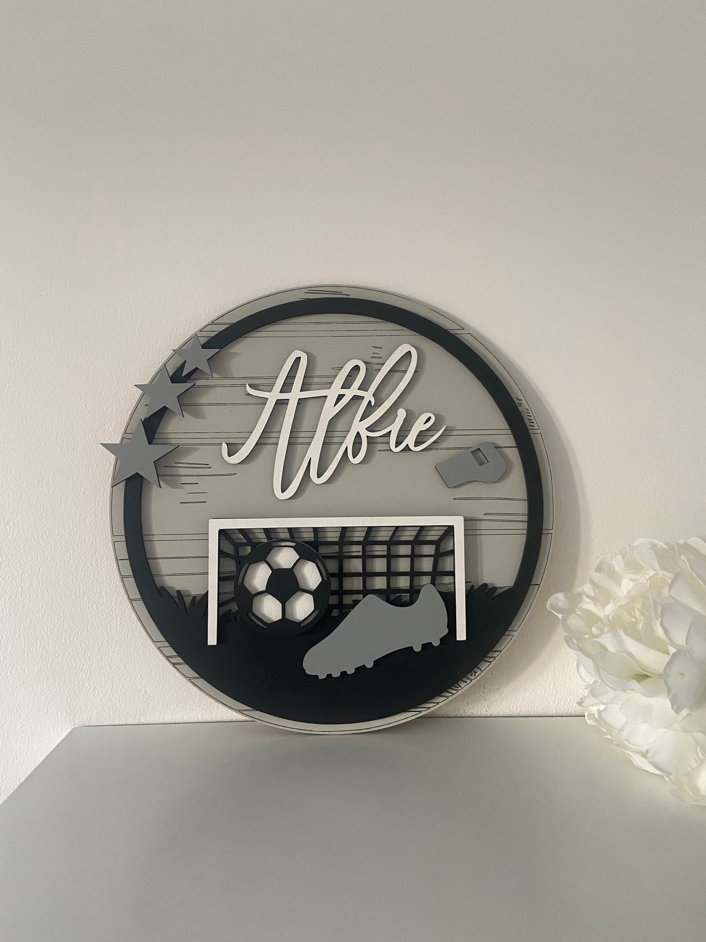 Personalised Football Door Sign/ Plaque/ Bedroom Decor/ Home - Etsy UK