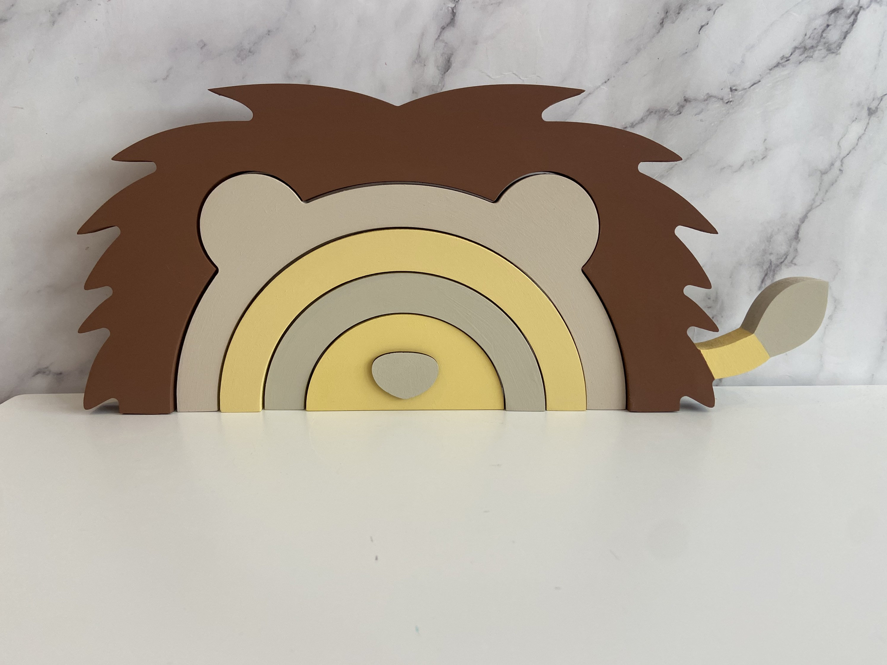 Freestanding Lion Stacking Rainbow/ Stacking Rainbow / Nursery Decor ...