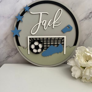 Personalised Football Door Sign/ Plaque/ Bedroom Decor/ Home Decor ...